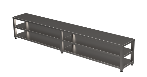 Teknomek seating/step over bench 2 shelves 2500 x 350mm