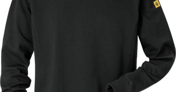 ESD Sweatshirt | Metal-Free & Anti-Static Workwear | Black