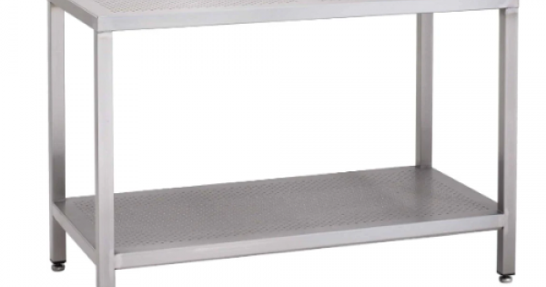 Heavy-Duty Stainless Steel Table | Perforated Top | Rear Tie Bar