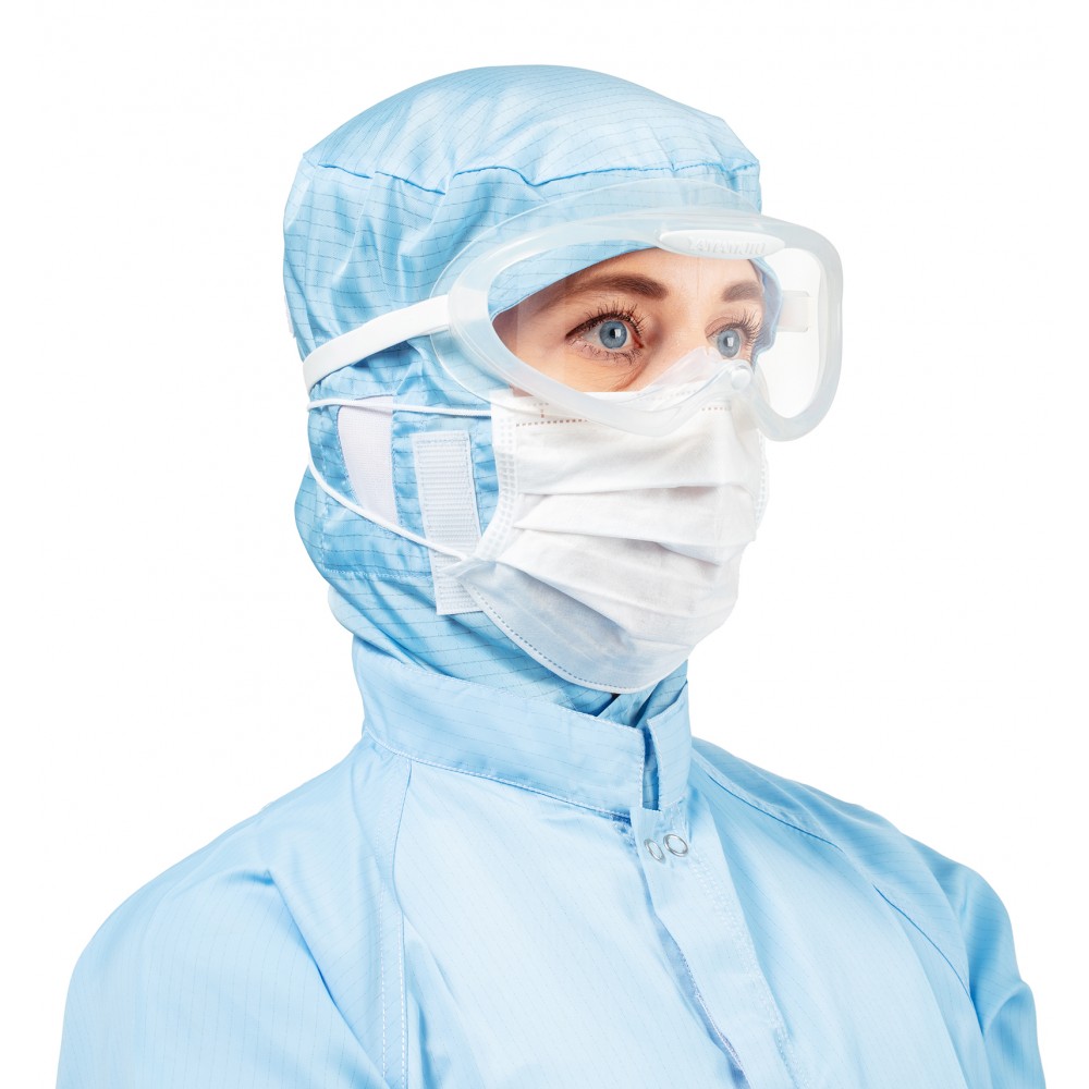 3-Ply Cleanroom Facemask with Ear Loops | ISO Class 5+ | Pack / 50