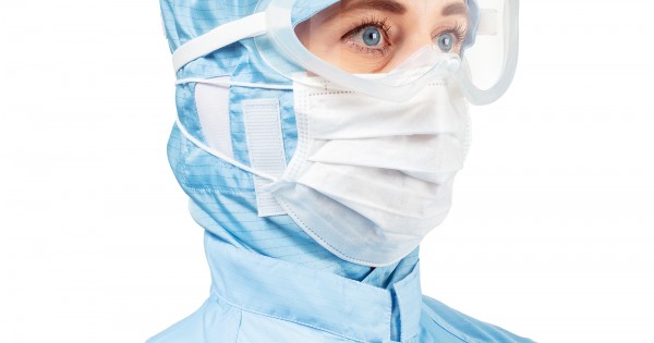 3-Ply Cleanroom Facemask with Ear Loops | ISO Class 5+ | Pack / 50